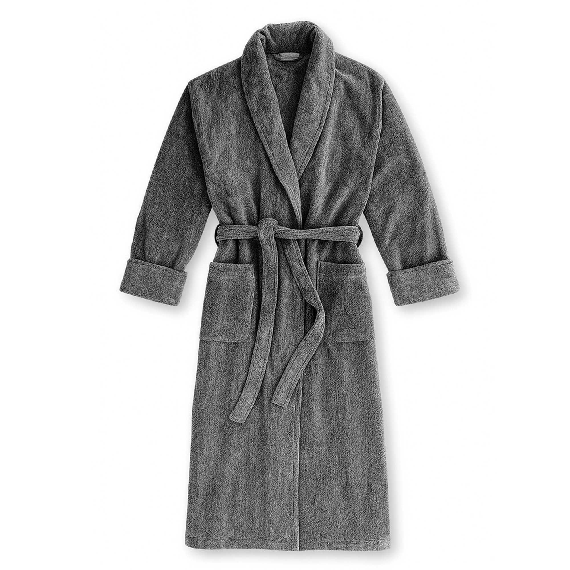 Bamboo Cotton Robe (Charcoal) | Soft, Warm & Breathable | BedVoyage